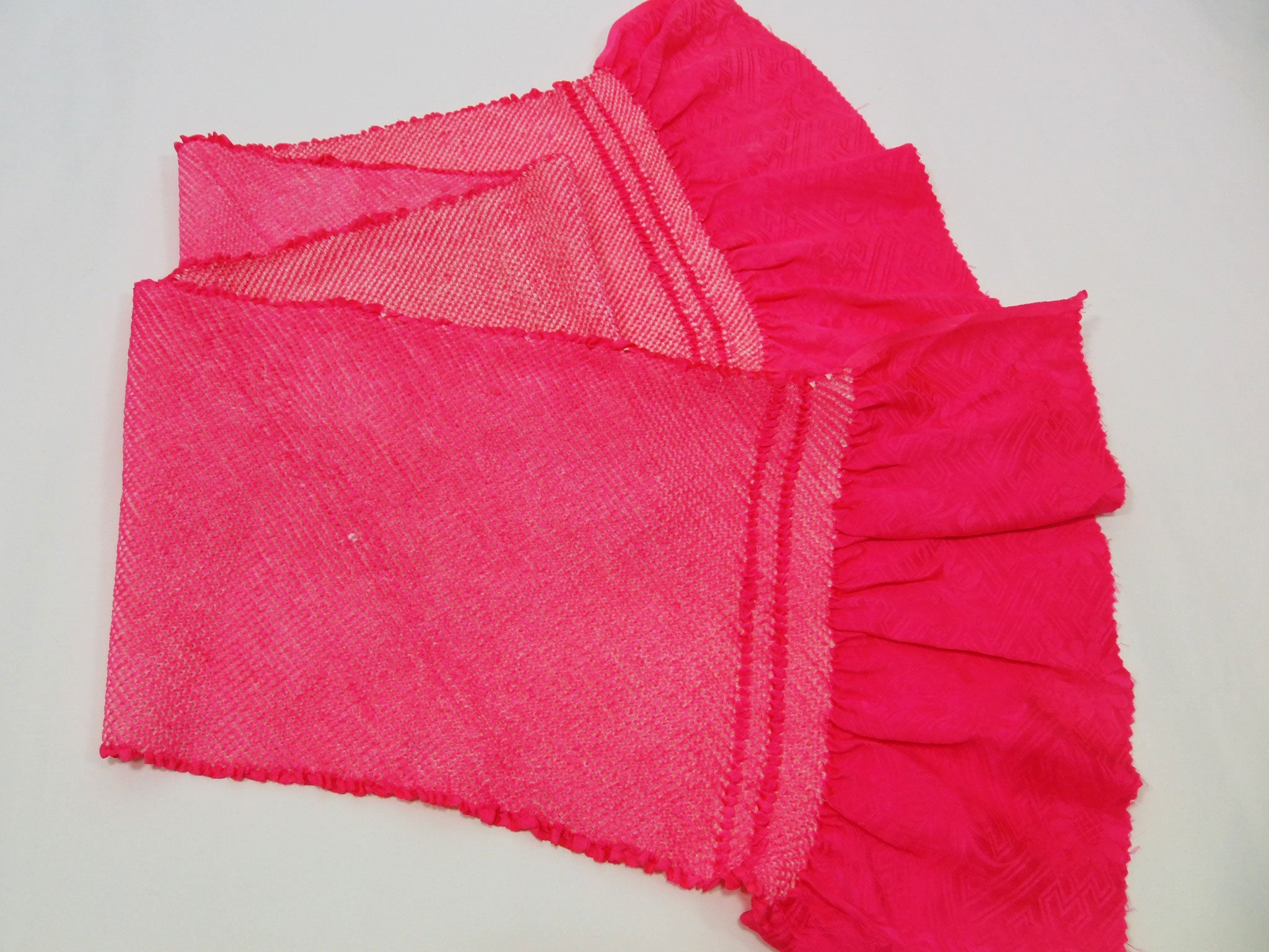 Beautiful goods total squeezed obi fried pink ② – MIYABI - REUSE KIMONO ...